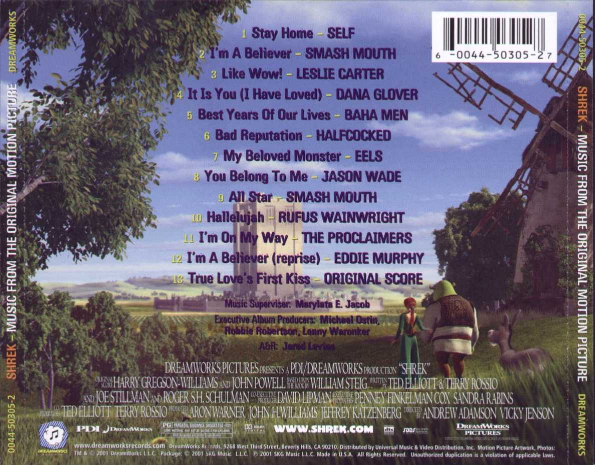 Shrek 1 Soundtrack : Back | CD Covers | Cover Century | Over 1.000.000 ...